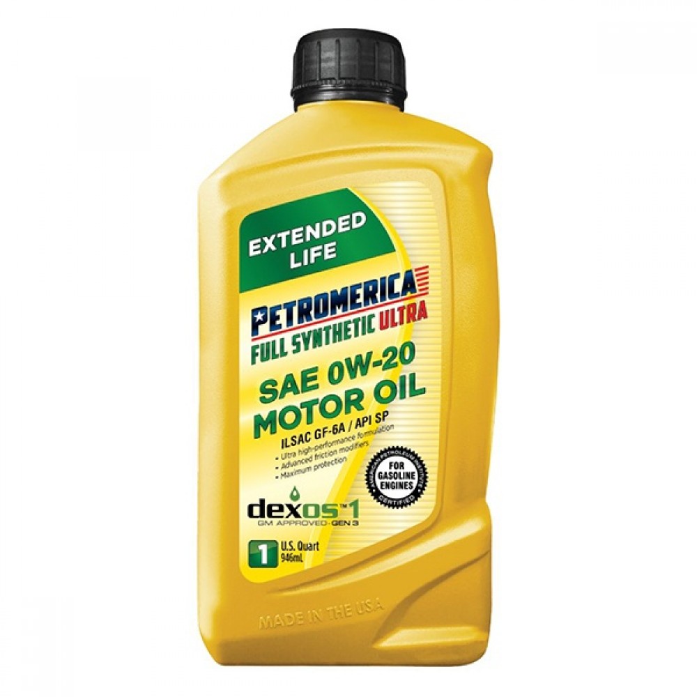Petromerica Full Synthetic SAE 0W-20 ULTRA Motor Oil 1L